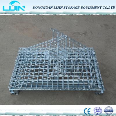 China Folding Logistic Security Storage Cage For Workshop Powder Coated Finish for sale