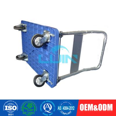 China Blue Foldable Standard Platform Hand Trolley for transport 300kg for sale