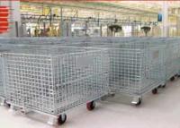 China Zinc - coated Wire Mesh Cages ,  Workshop Pallet Metal Front Drop Gate for sale