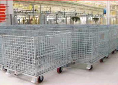 China Zinc - coated Wire Mesh Cages ,  Workshop Pallet Metal Front Drop Gate for sale