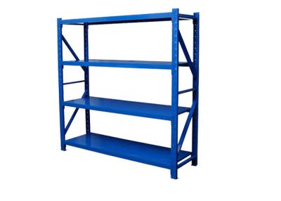 China Standard Metal Material Light Duty Shelving , Blue Warehouse Storage Racks for sale