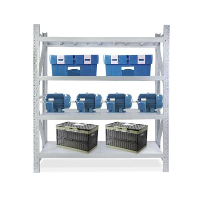 China Grey White Color Steel Light Duty Racking With 4 Layers , 200kg Per Layer for sale