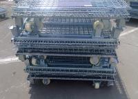 China Silvery Cold Steel Foldable Wire Mesh Security Cage For Warehouse Storage for sale