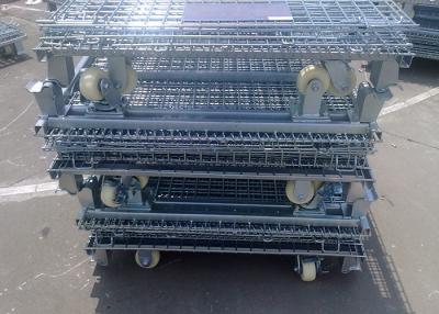 China Silvery Cold Steel Foldable Wire Mesh Security Cage For Warehouse Storage for sale
