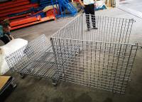 China Silvery Cold Steel Foldable Wire Mesh Security Cage For Warehouse Storage for sale