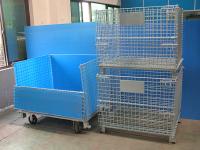 China Galvanised Foldable Pallet Wire Storage Cages Containers , Security Cages For Storage for sale
