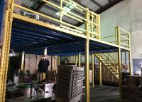 China Q235B Cold Steel Warehouse Storage Mezzanine Floor Racking System Yellow Color for sale