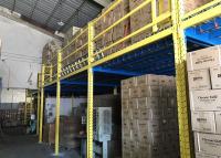 China Q235B Cold Steel Warehouse Storage Mezzanine Floor Racking System Yellow Color for sale