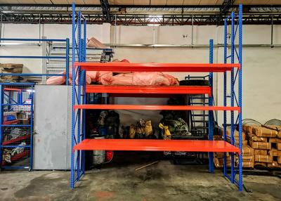China Three - Upright Frame Steel Plate Light Duty Rack For Warehouse Storage for sale