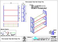 China Three - Upright Frame Steel Plate Light Duty Rack For Warehouse Storage for sale