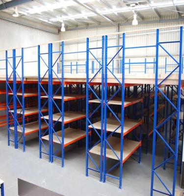 China Custom Heavy Duty Steel Rack / Mezzanine Floor Attic Storage Shelves for sale