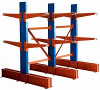China Industrial Double Side Arm Cantilever Metal Rack For Architecture Material Supermarket for sale