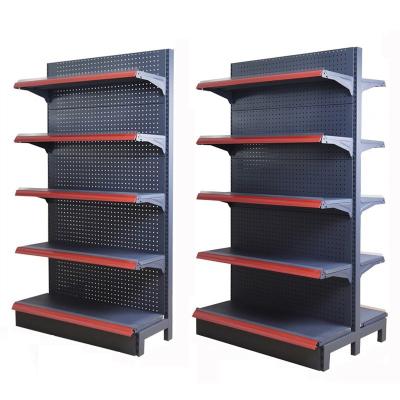 China Durable Shop Retail Shelf Gondala Rack  Load Weight 100kg / Layer Black for sale
