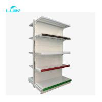 China Light Duty Supermarket Display Racks  ,  Store Display Metal Iron Shelf Gondola for sale