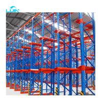 China Heavy Duty Push Back Shelf Racking Drive In Pallet Roller Rack System For Warehouse for sale