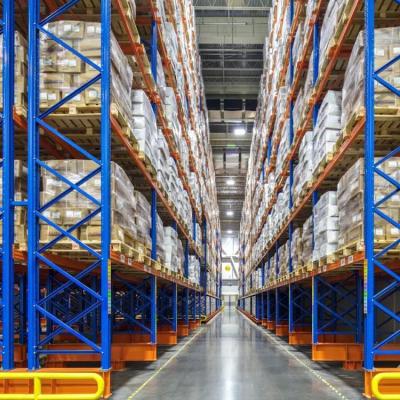 China Supermarket Heavy Duty Storage Racks With Adjustable 50mm 75mm 76.2mm Pitch for sale