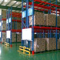China Upright Frame Beam Pallet Racking Rivet Shelving In Industrial Factories for sale