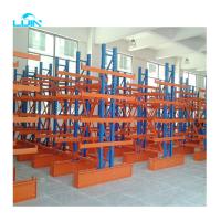 China 2000kg Capacity Steel Tube Cantilever Rack Shelves For Fabric Roll Storage for sale