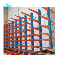 China 2000kg Capacity Steel Tube Cantilever Rack Shelves For Fabric Roll Storage for sale