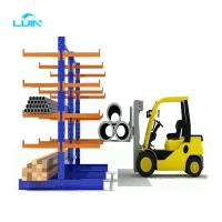 China 3000Kg Warehouse Cantilever Shelving Pipe And Tubing Storage Racks for sale