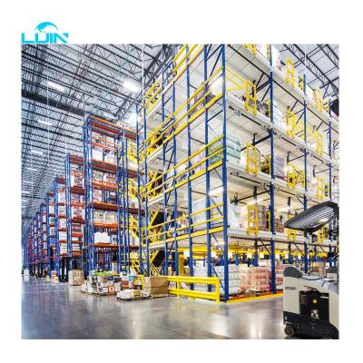 China Q235 Heavy Duty Storage Racks Transport Galvanized Steel Stacking Movable Post Metal Pallet Racking for sale