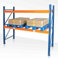 China Q235 Heavy Duty Storage Racks Transport Galvanized Steel Stacking Movable Post Metal Pallet Racking for sale