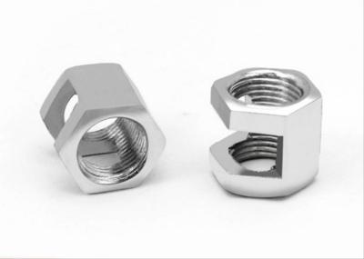 China GB6178 Side Hexagon Slotted Nut Iron Hex Slotted Nut For Lighting Fixtures / Furniture for sale