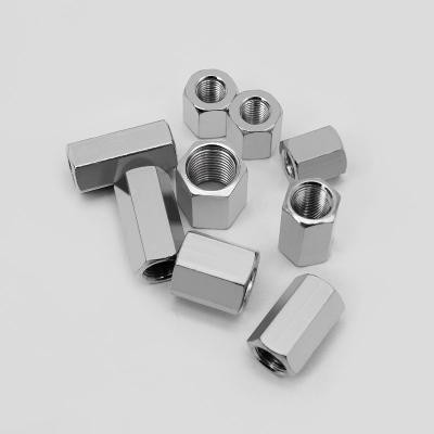 China GB52 Zinc Plating Threaded Connector Nut Hexagonal Joint Nuts For Connection / Fixation for sale