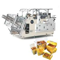 China Automatic Disposable Kraft Paper Food Lunch Burger Box Making Machine for Consumption for sale