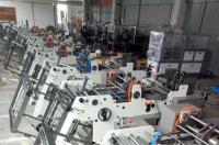 China High Speed paper fast food lunch cake cardboard packing carton box making machine for chips box for sale
