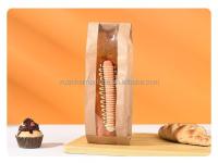 China flat V bottom bag paper crafts baked goods paper bag making machine with Windows for sale