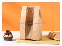 China flat V bottom bag paper crafts baked goods paper bag making machine with Windows for sale