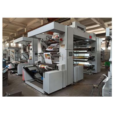 China 6 Colour 4 Color Machine Flexographic Flexo Printing Machine With Cutter for sale
