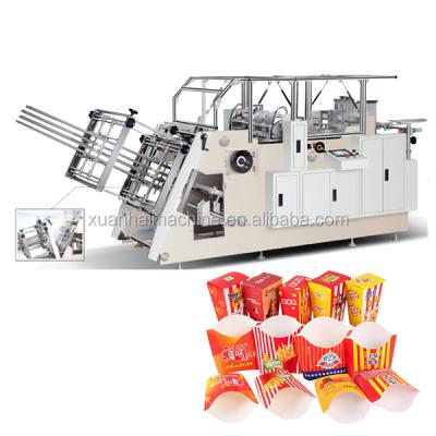 China XUANHAI ZF-800 Fully automatic hamburger box paper carton making erecting machine for sale for sale