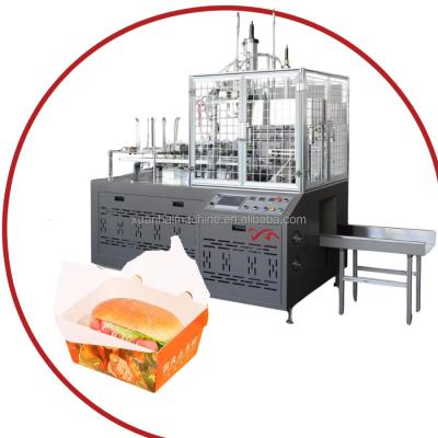 China 30-50pcs/min ZF-B Burger Disposable Paper Lunch Box Making Machine with Big Capacity for sale