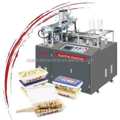 China 900 kg Core Components PLC Foam Disposable Carton Lunch Paper Boxes Making Machine for sale