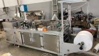 China HAS DETAILS VIDEO Full Automatic High Speed Disposable PE Plastic Film and Nonwoven Bouffant Cap Making Machine for sale
