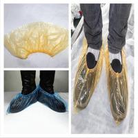 China Automated non slip Plastic Disposable PE Shoe Cover Making Machine With Ultrasonic System for sale