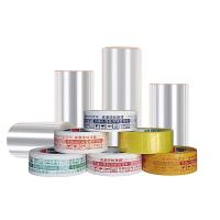 China BOPP Plain Film Jumbo Roll PVDC Plastic Shrink Wrap Film Thermal Base Without Glue 12-80um for sale