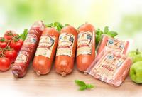 China Food Packing Film Printed Synthetic Sausage Casings PVDC Tubular Sausage Casing for sale