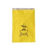 China Print Disposable Grease Proof Coated Craft Paper Bag for Fast Food Takeaway Food Packaging for sale