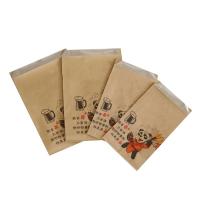 China Print Disposable Grease Proof Coated Craft Paper Bag for Fast Food Takeaway Food Packaging for sale