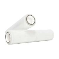 China PVDC PVC PE Packing Plastic Wrap Roll Transparent PE Protective  Food Cling Film With Sliding Cutter for sale