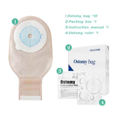China High Barrier Soft PVDC  1 Piece Colostomy Bag Ostomy Disposal Colostomy Bag Open for sale
