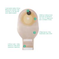 China High Barrier Soft PVDC  1 Piece Colostomy Bag Ostomy Disposal Colostomy Bag Open for sale