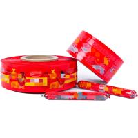 China Edible Soft PVDC Plastic Sausage Casing Film For Sausage Packaging Process Wound Roll Packed for sale