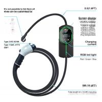 China 32A AC Portable EV Charger 3.5KW 7KW 11KW 22KW Type 2 Electric Vehicle Car Charger for sale
