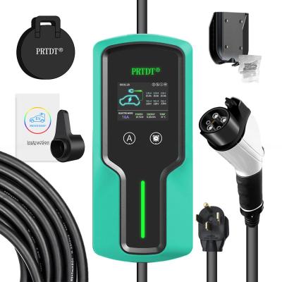 China PRTDT Portable EV Charger for AL-GHAZI Cars 7KW 32A Type2 CEE Plug J1772 GB/T Cord 5M Cable for sale