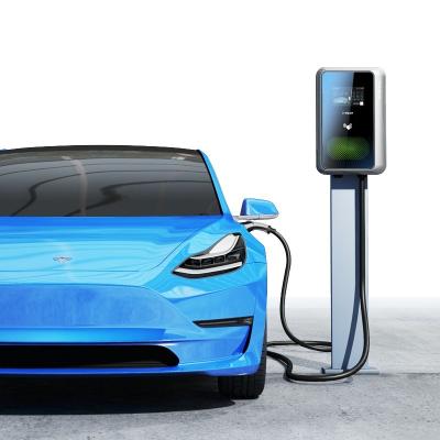 China PRTDT Manufacturer CE Certified Mode 3 22KW 3 Phase EV Charger Level 2 Electric Car Charging Station for sale