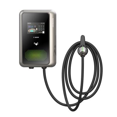 China 22kw AC EV Charger Type 2 Wall Mount Tesla EV AC Charging Station Wireless with No USB Port Build-in Wifi,id Card 1 Years 7kw for sale